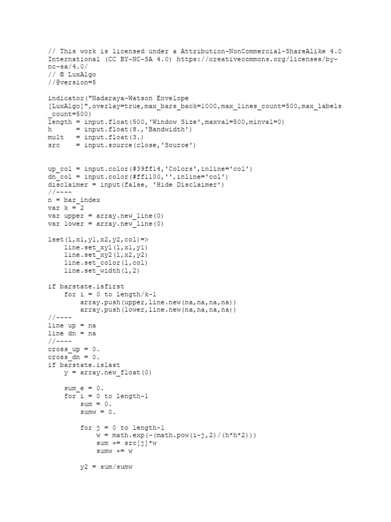 Nadaraya Watson | PDF