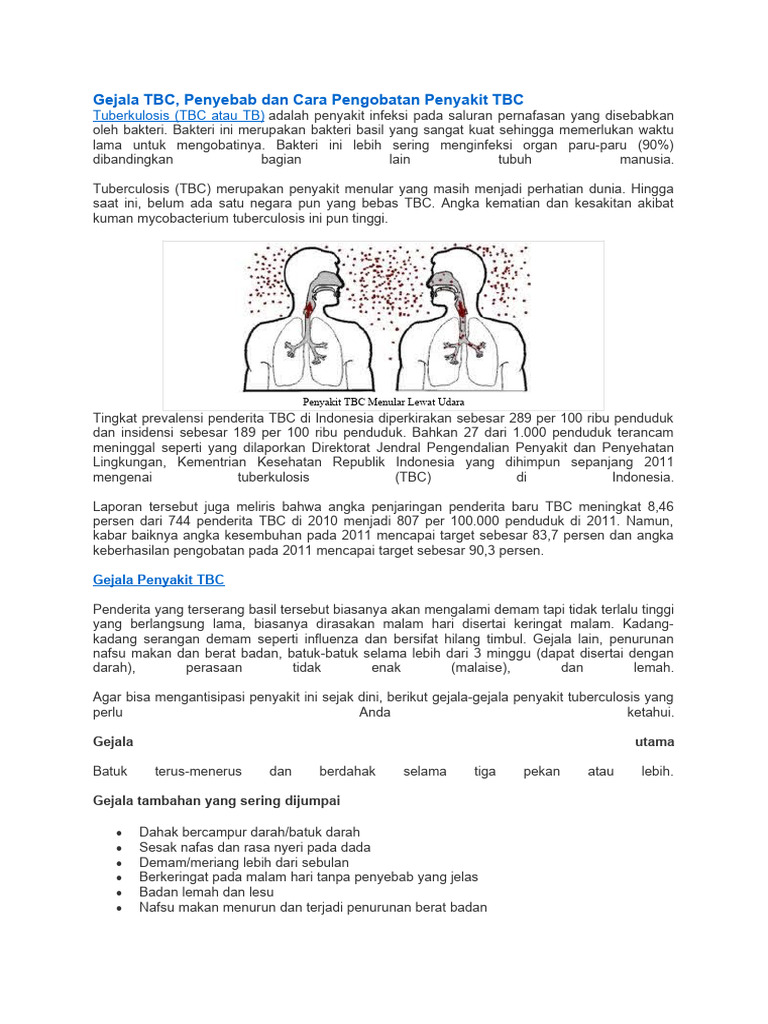 Gejala TBC | PDF | Pengembangan Diri | Sains & Matematika