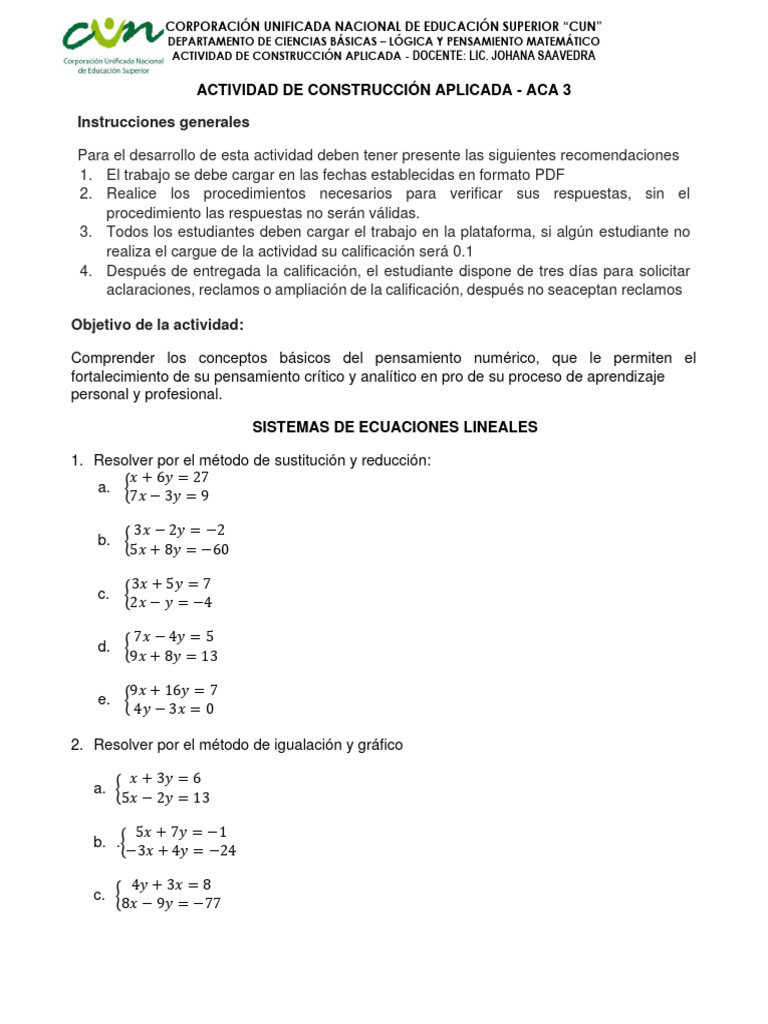 Aca 3 | PDF | Matemáticas