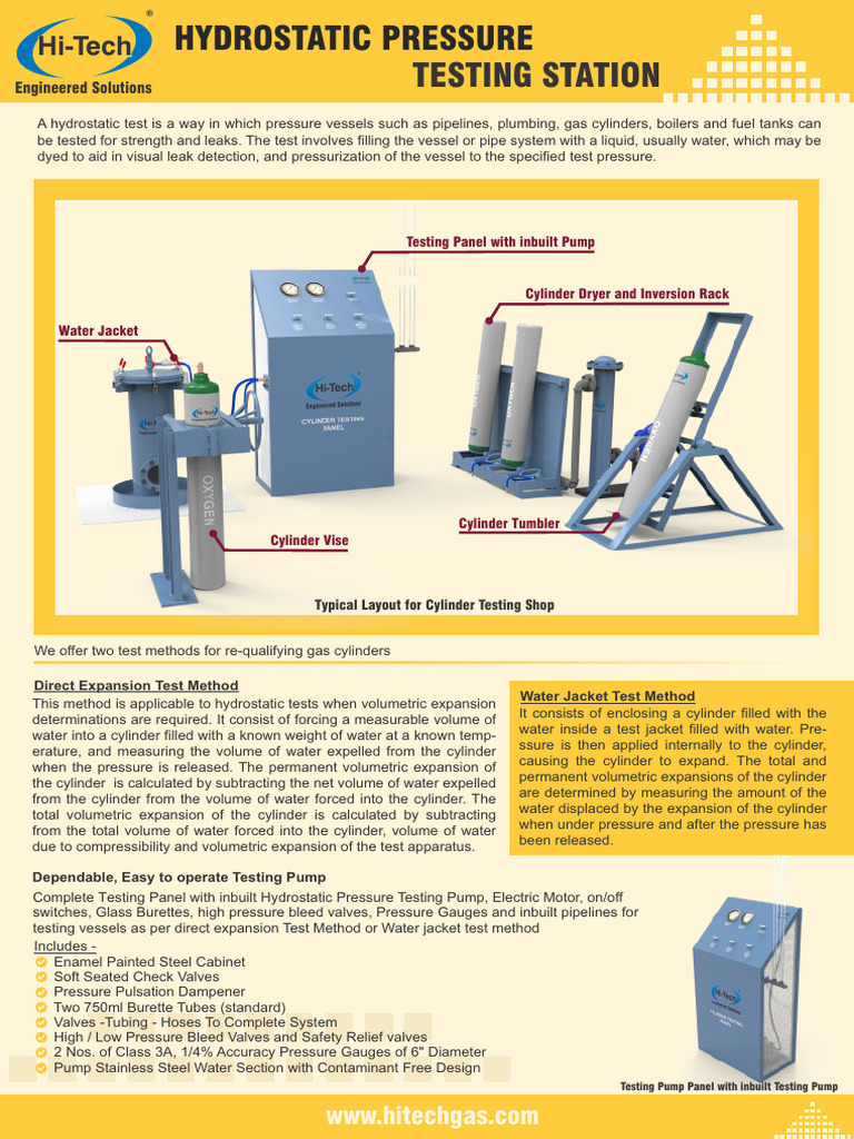 Cylinder Testing Station | PDF | Pump | Valve