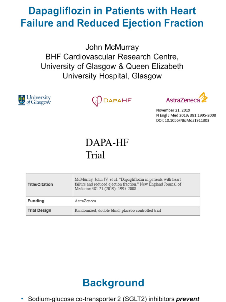 Dapa HF Trial | PDF | Medical Specialties | Clinical Medicine