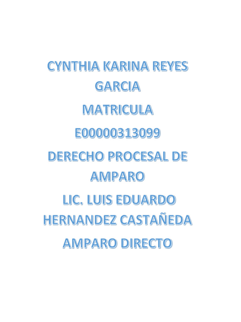 Cynthia Karina Reyes Garcia Trabajoindividual S7amparo | Descargar ...