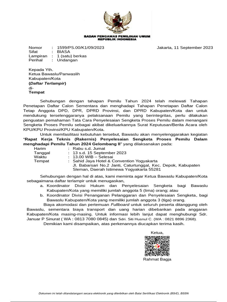 Undangan Kabupaten - Kota | PDF