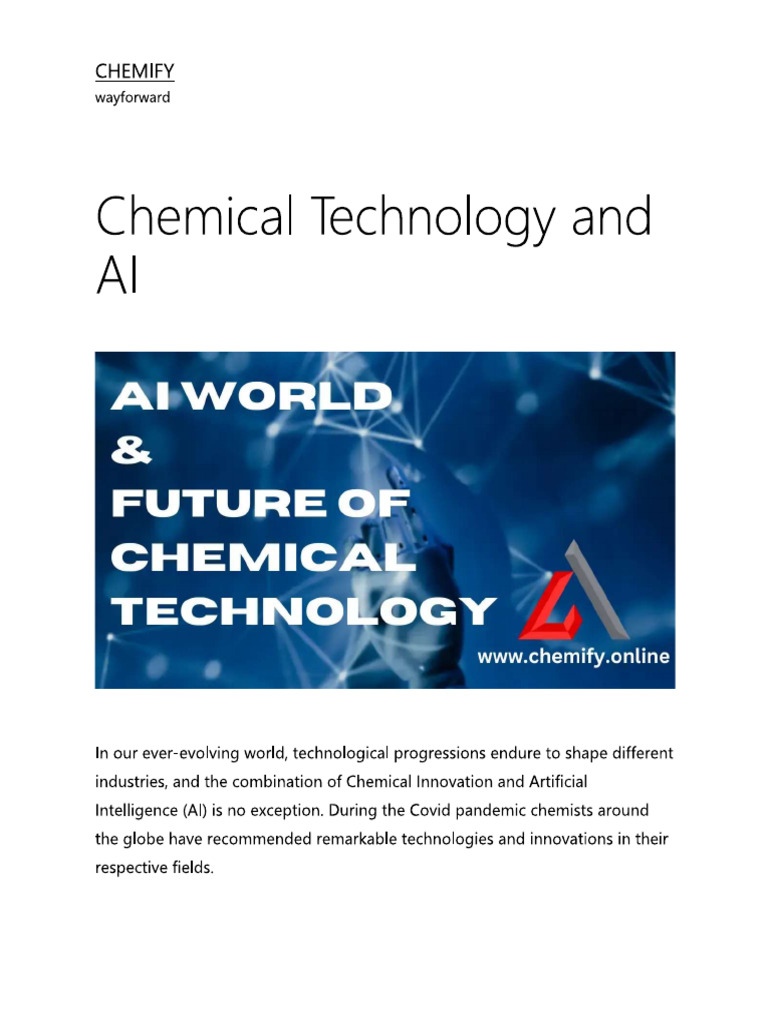 Chemical Technology and AI | PDF