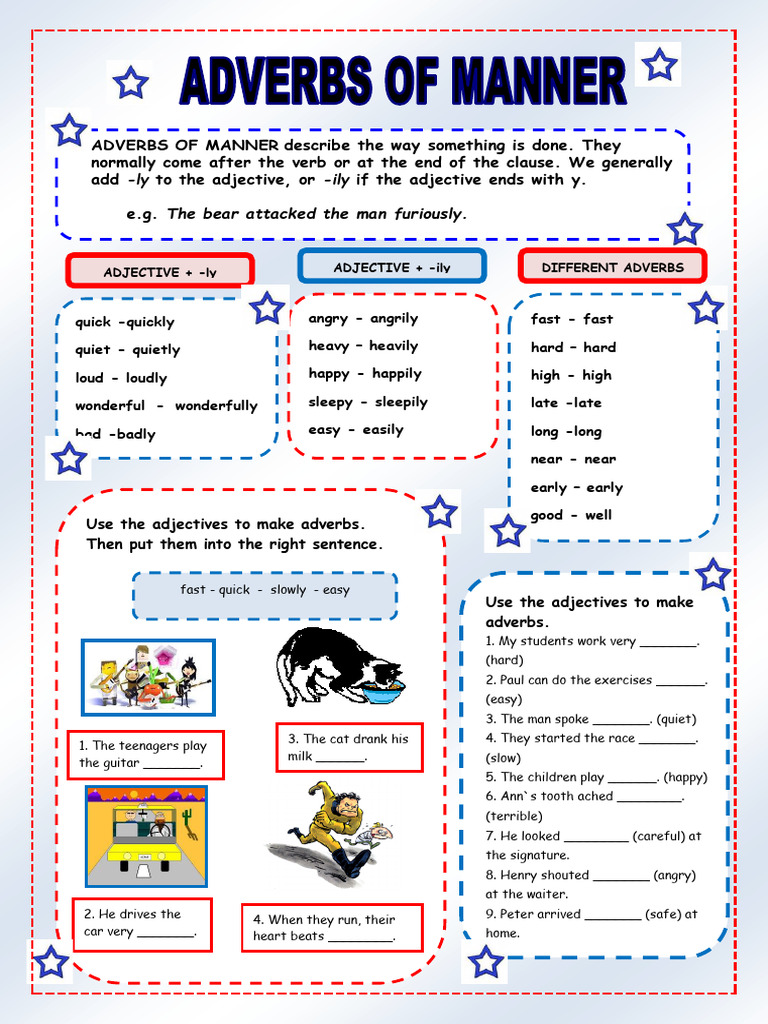 Adverbs of Manner | PDF | Adverb | Linguistic Morphology