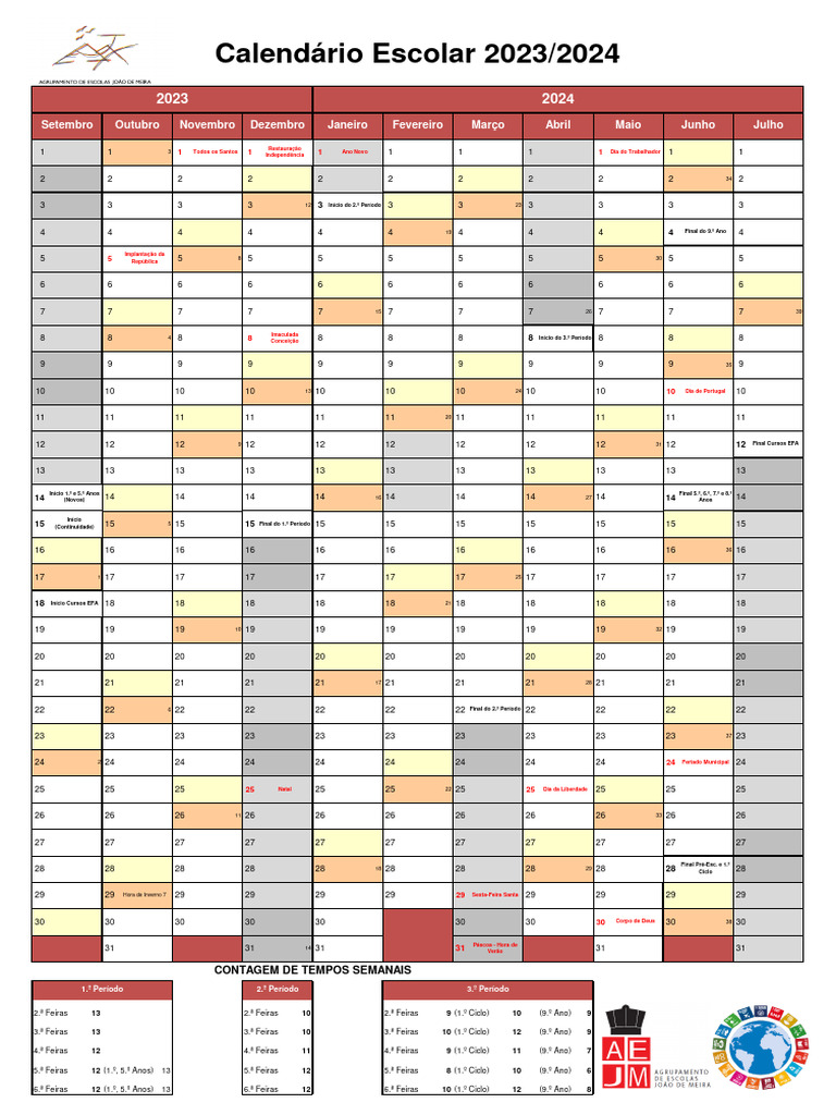 Calendario Escolar 2023 2024 | PDF