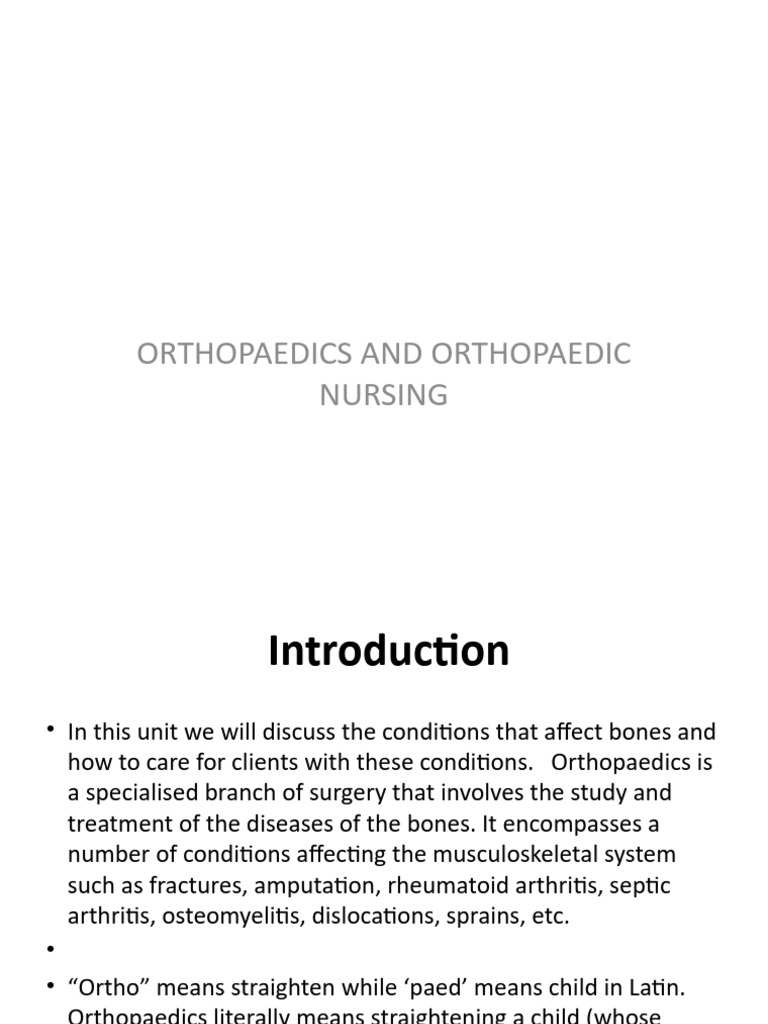 Orthopaedics And Orthopaedic Nursing Rn Pdf Scoliosis Foot