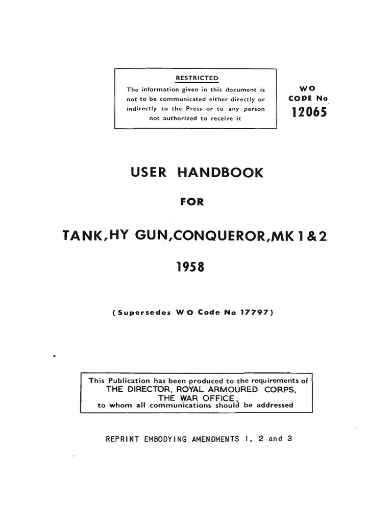 Conqueror Hvy Tank | PDF