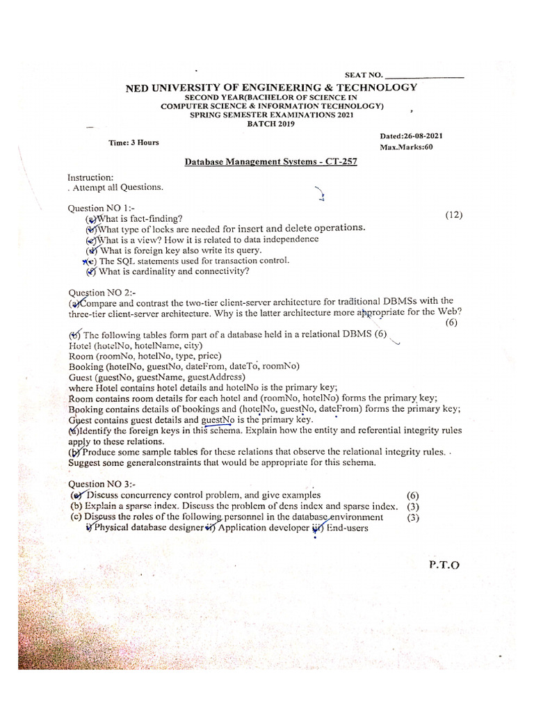 Ned Past Papers | PDF