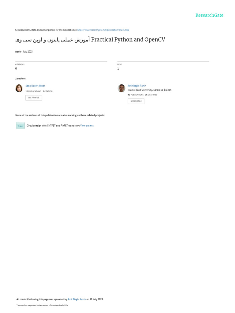 Practical Python and OpenCV Guide | PDF | Business | Computers