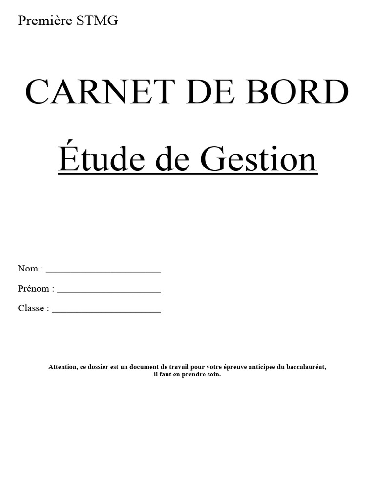 Étude de Gestion en 1ère STMG | PDF | Recherche d'information