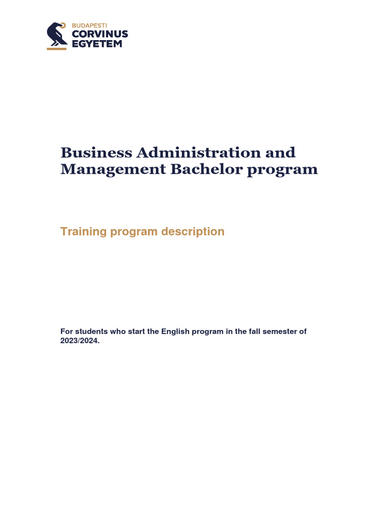 GM Business - Administration - and - Management - Bachelors - Programe - 2023 - 2024.6ba | PDF ...
