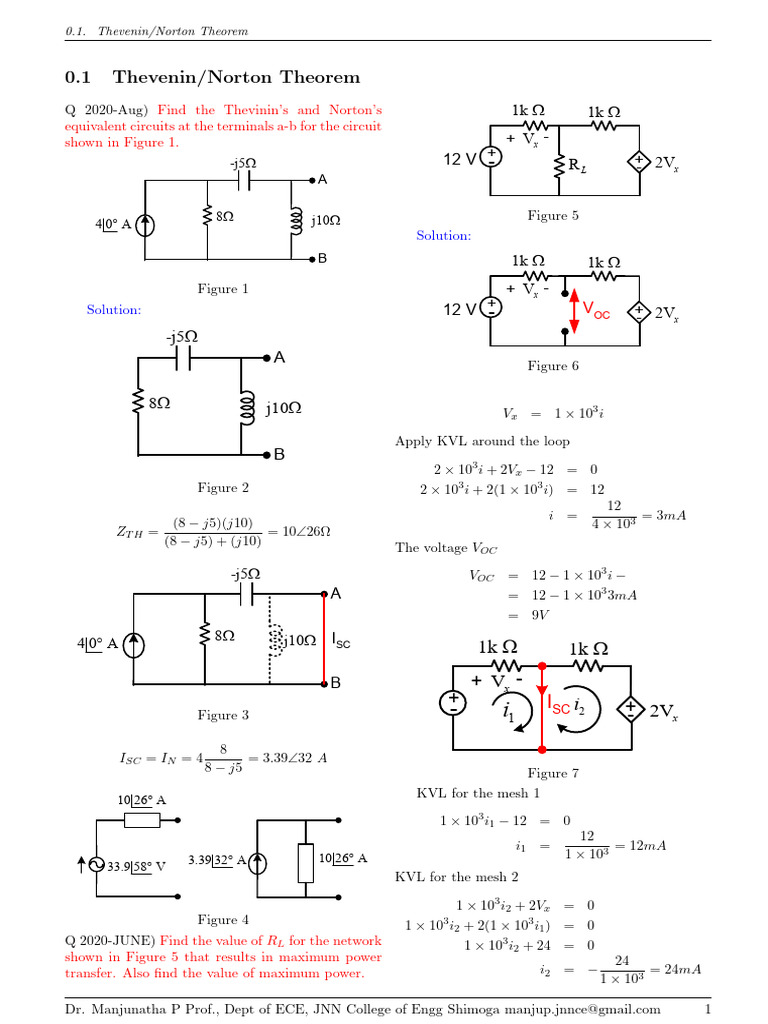Thevenin Theorem 2 | PDF | Electrical Circuits | Computer Engineering