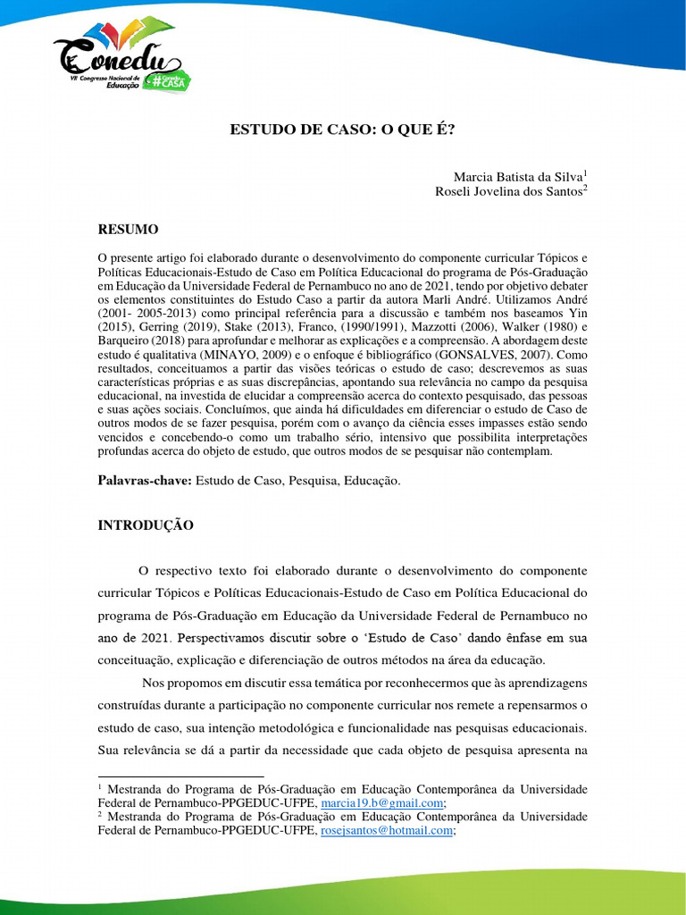 Estudo de Caso: o Que É? | Download grátis PDF | Estudo de caso | Pesquisa qualitativa