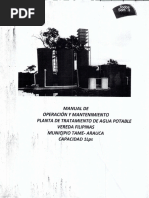 Manual de Operacion y Mantenimiento Ptar | PDF | Aguas residuales | Bomba