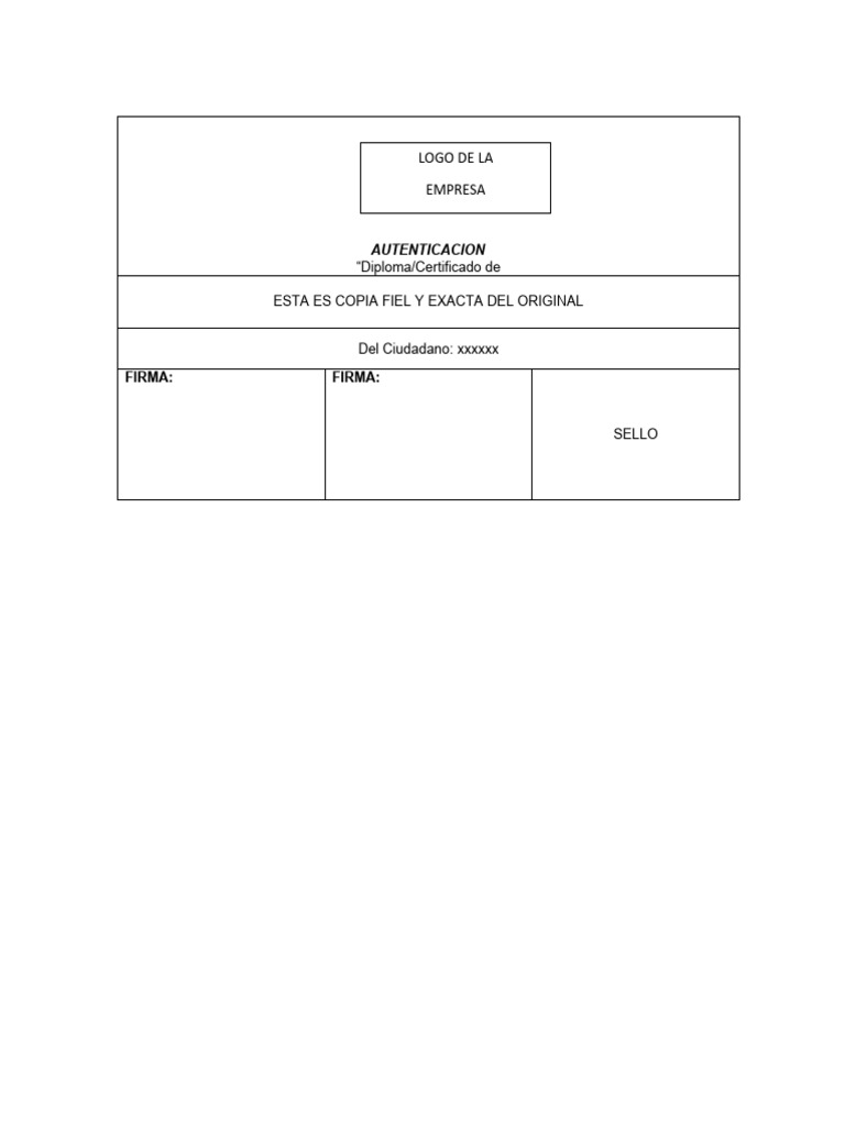 Formato Autenticacion | PDF Formato Autenticacion | PDF
