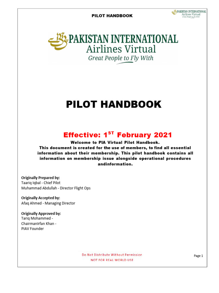 PIAV Pilot Handbook PDF | PDF | Aviation | Computing
