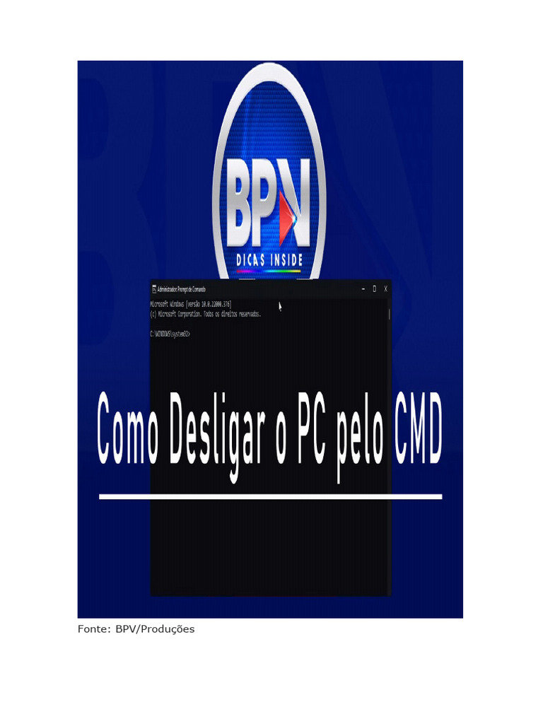 Aprenda Como Desligar o PC Pelo CMD de Forma Rápida e Simples | PDF ...