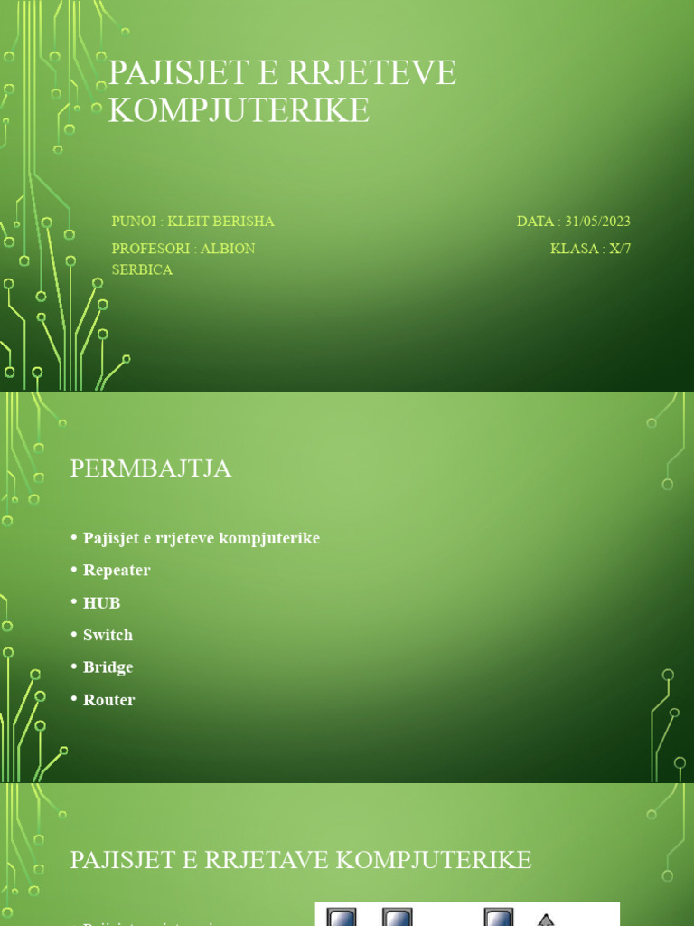 Pajisjet e Rrjeteve Kompjuterike Kleit Berisha | PDF