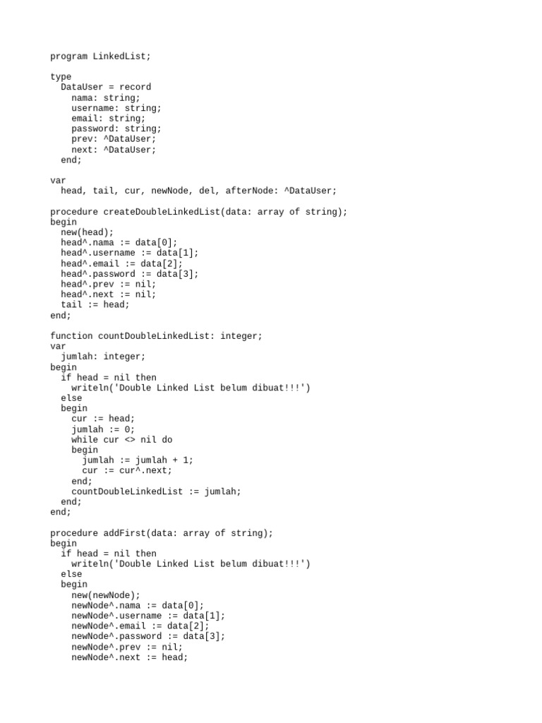 Double Linked List | PDF