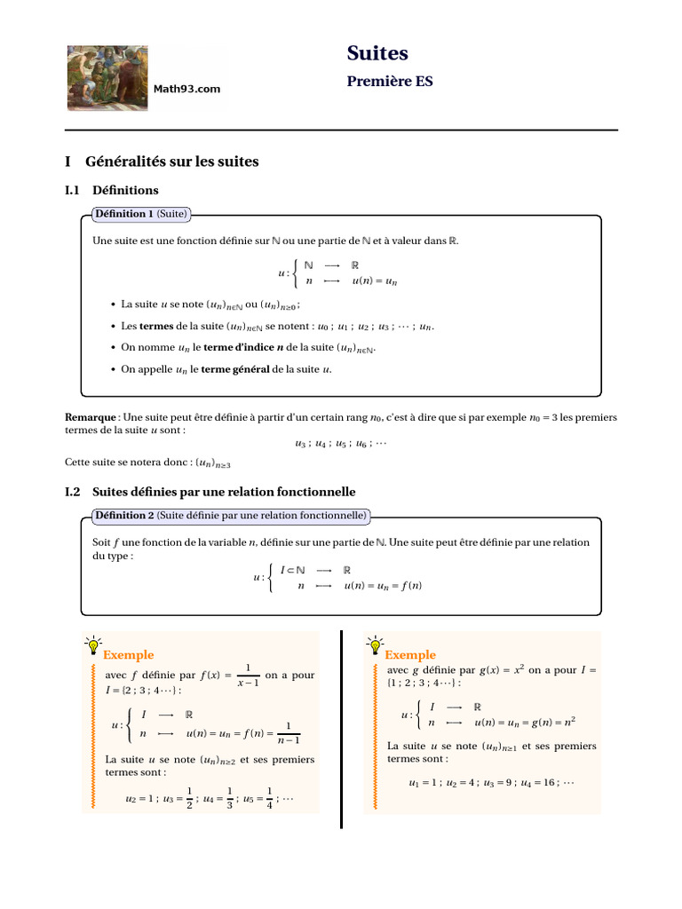 Introduction aux suites mathématiques | PDF | Fonction monotone | Séquence