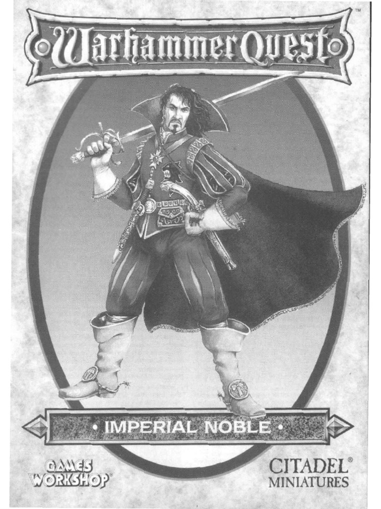 Imperial Noble in Warhammer Quest | PDF | Swordsmanship | Fencing