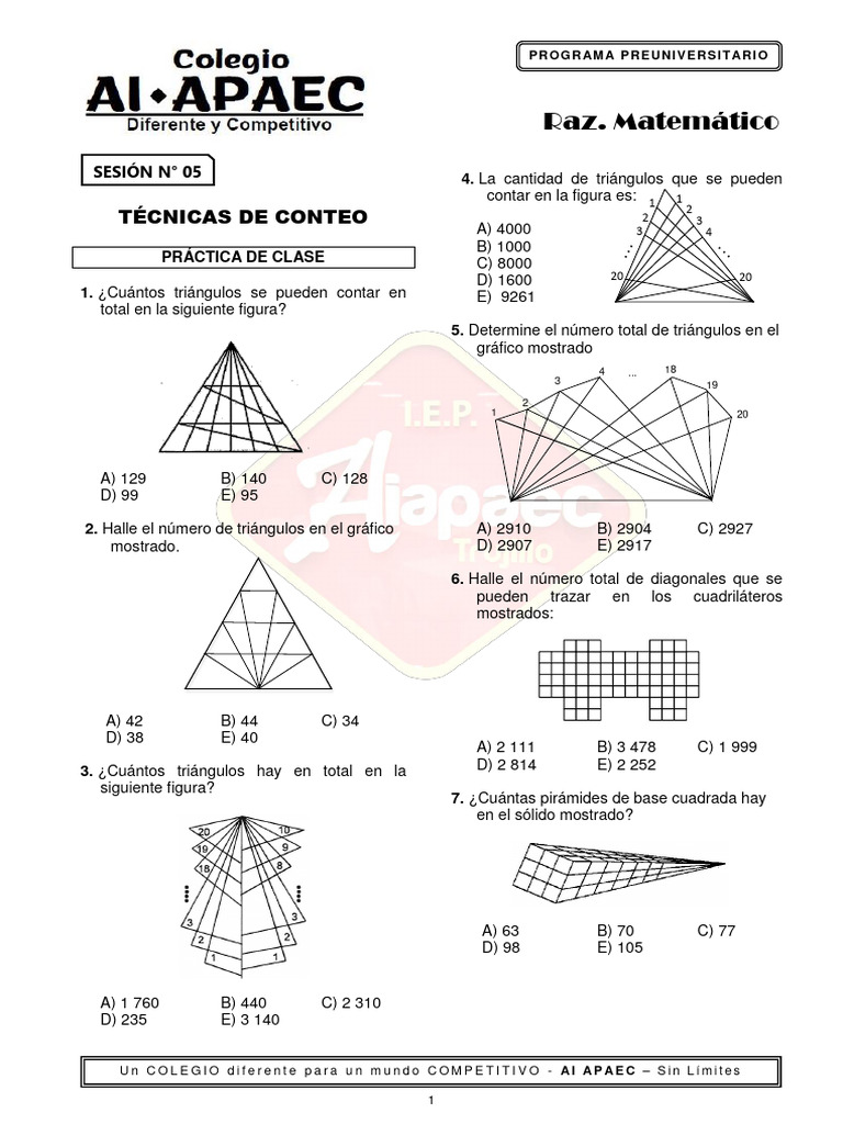 Sesión 05 Técnicas de Conteo | PDF | Objetos geométricos | Politopos