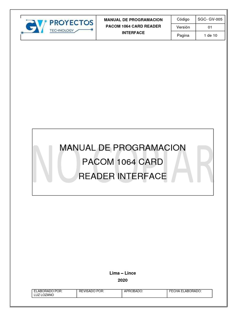 Manual de Programacion de Tarjeta Pacom 1064 | PDF | Informática | Software