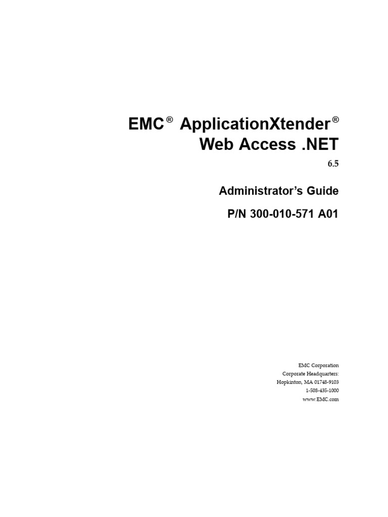 ApplicationXtender Web Access .NET Admin Guide 6.5 | PDF | World Wide ...