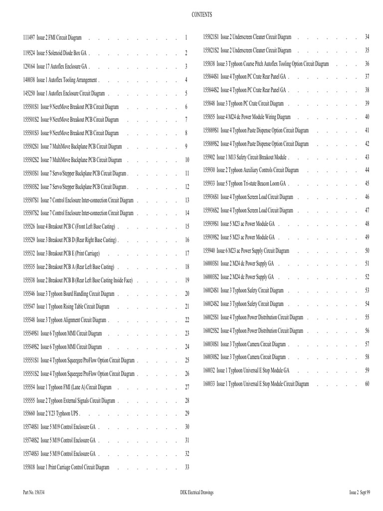 DEK 265 Horizon-Electrical Drawings | PDF | Printed Circuit Board ...