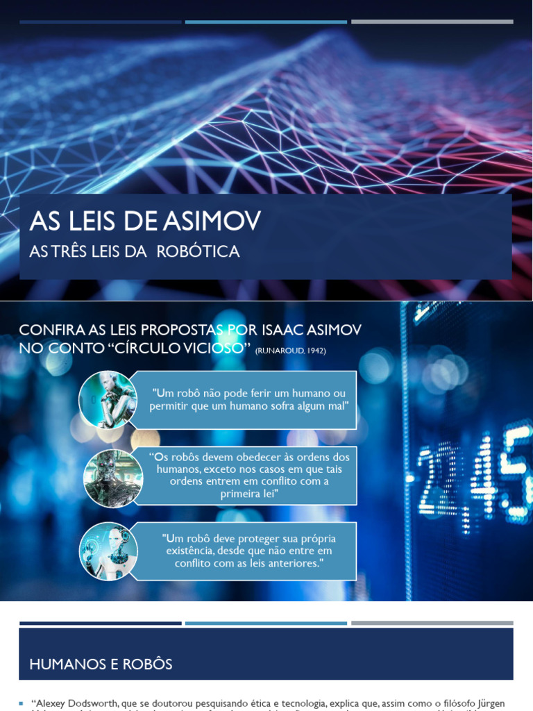 As Leis de Asimov | PDF | Robô | Robótica