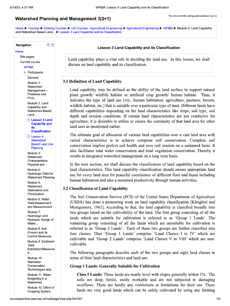 Land Capability | PDF