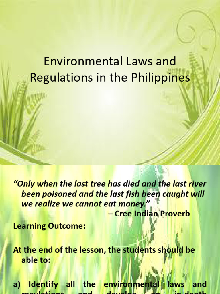 Environmental Laws in the Philippines | PDF | Landfill | Waste