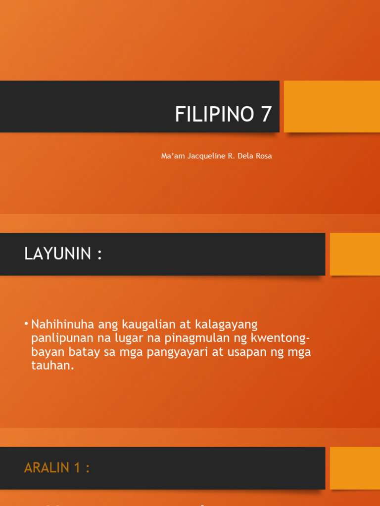 FILIPINO 7.. Si Usman Ang Alipin | PDF