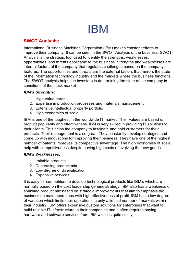 Bus206 - Ibm Case Study | PDF | Cloud Computing | Ibm