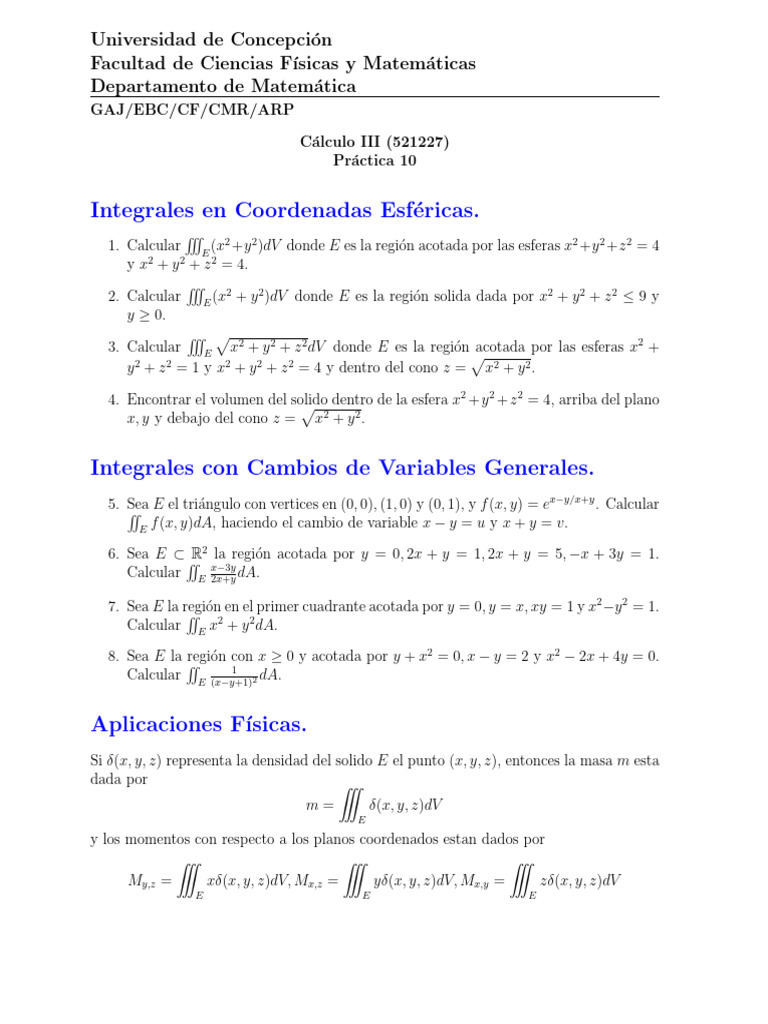 Integrales y Centros de Masa en Cálculo III | PDF | Física Matemática | Conceptos matemáticos