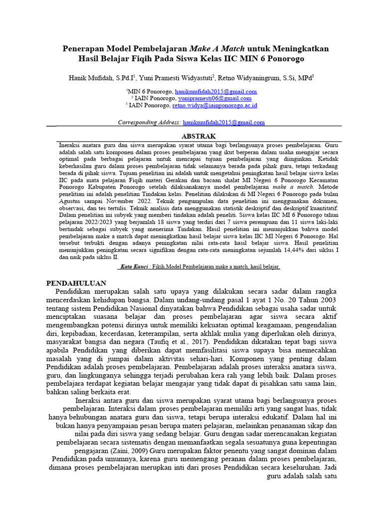 Artikel Yuni Pramesti W | PDF | Karier & Perkembangan