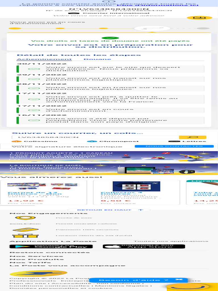Suivre Une Lettre, Un Colissimo Ou Un Envoi Chronopost - La Poste | PDF ...