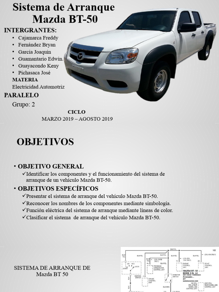 Electricidad Mazda BT 50 | PDF