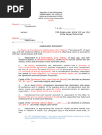 Affidavit of Complaint Small Claims | PDF