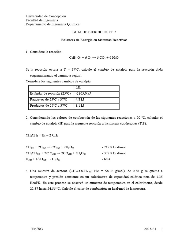 Guia Ejercicios 7 BE CRQ | PDF | Fermentación | Levadura