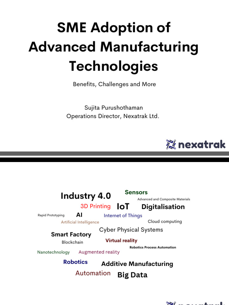 Lyva Labs Manufacturing Cluster - SME Adoption of Advanced Manufacturing Technologies by Sujita ...