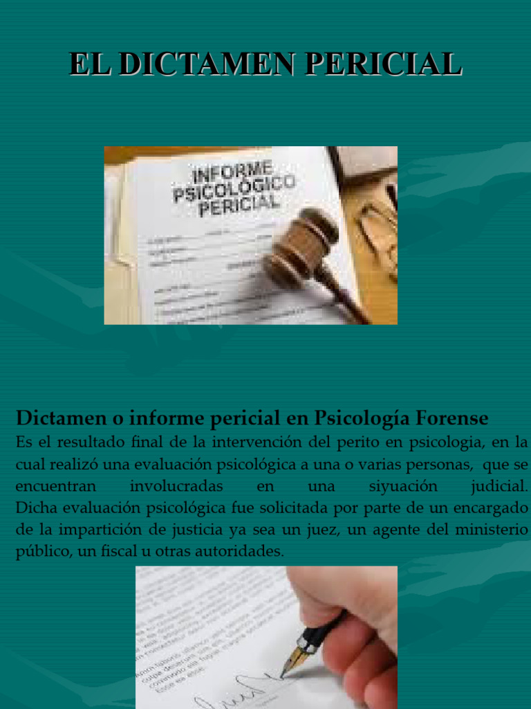 El Dictamen Pericial Ii | PDF | Testigo experto | Sicología
