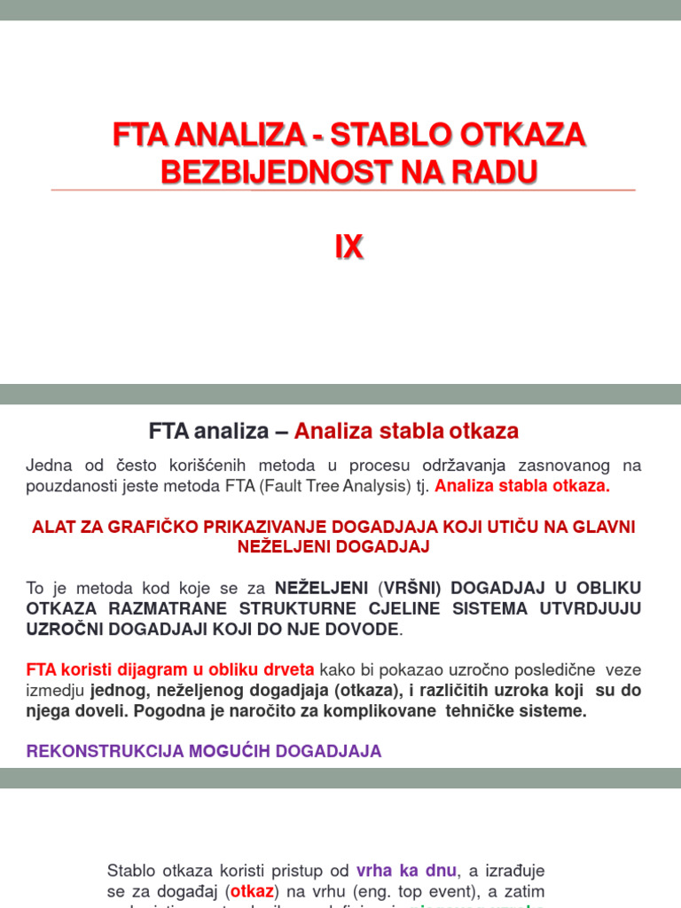 IX Stablo Otkaza. Bezbijednost Na Radu SKRACENA | PDF