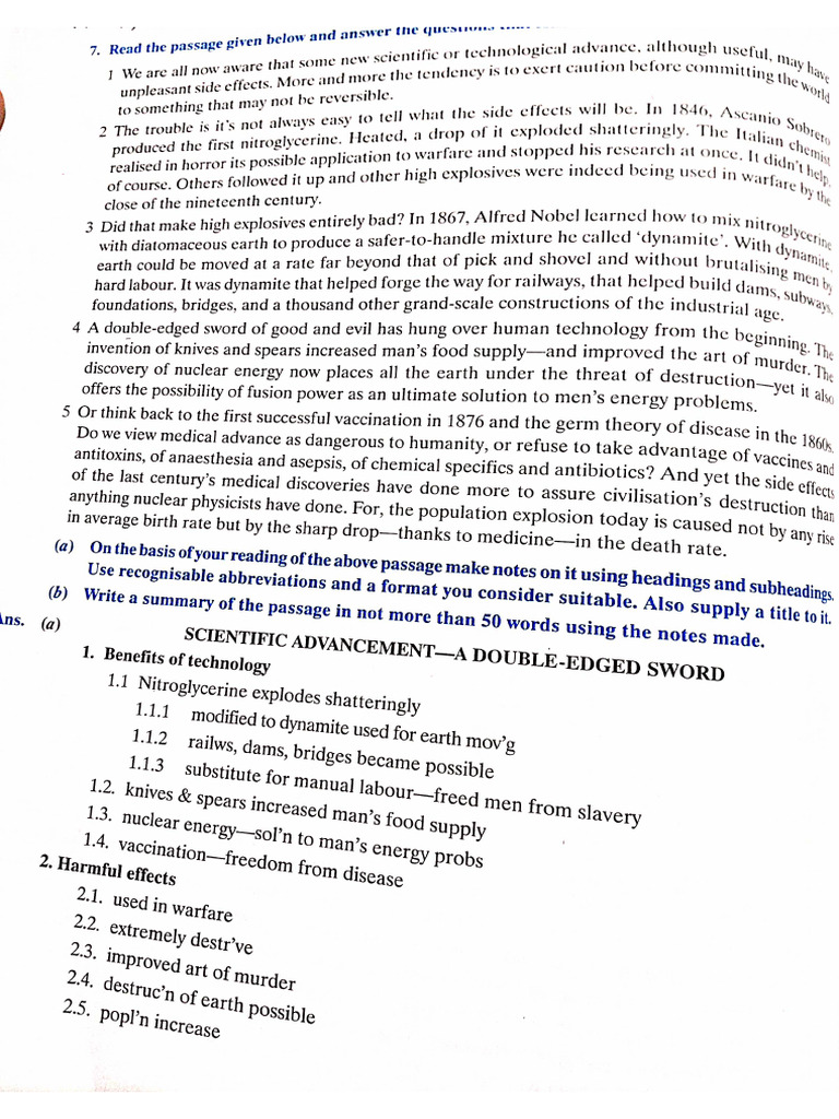 Note Making Practice | PDF