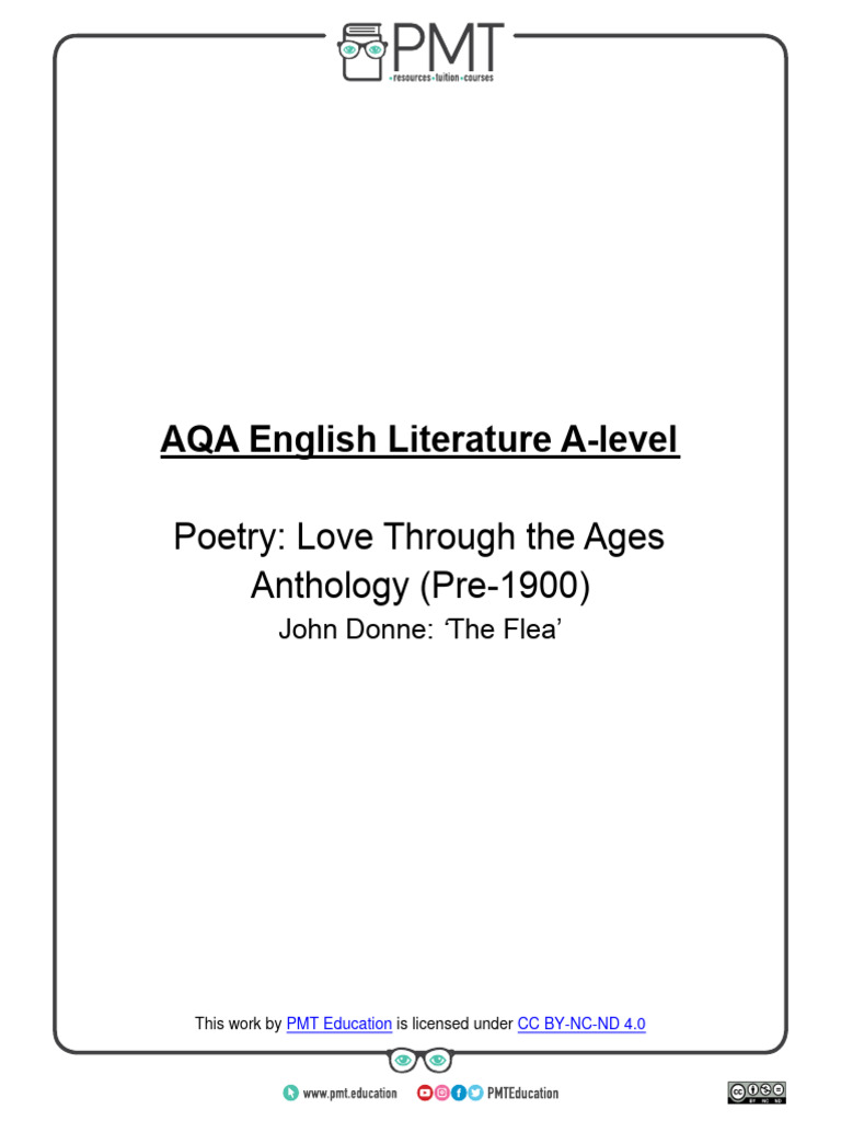 The Flea - John Donne | Download Free PDF | Metre (Poetry) | Poetry