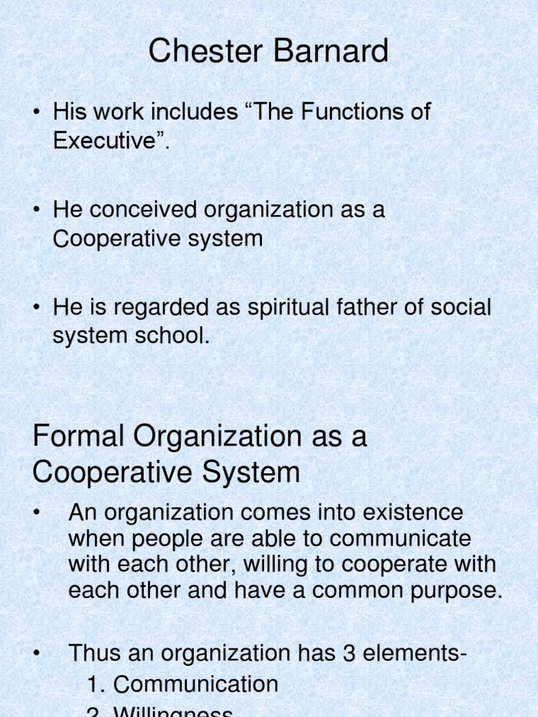 Chester Barnard | PDF | Decision Making | Communication