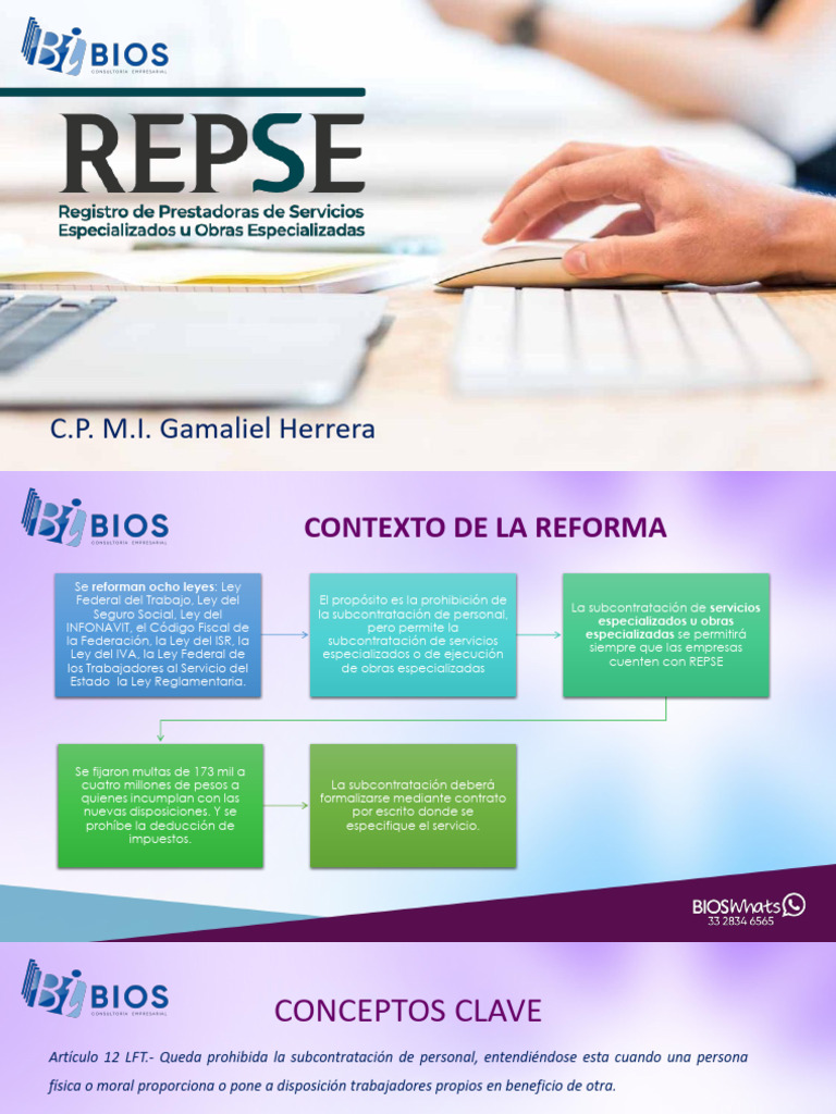 Presentacion Repse Presencial Mty | PDF | Outsourcing | Impuesto sobre ...