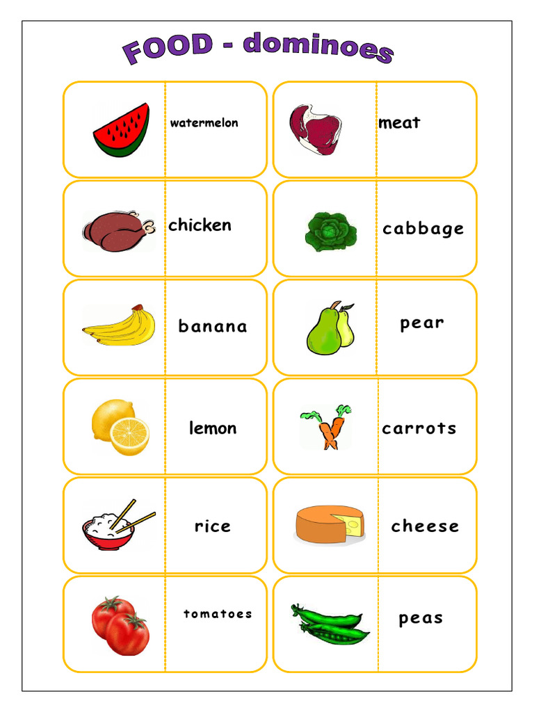 Food Flashcards | PDF
