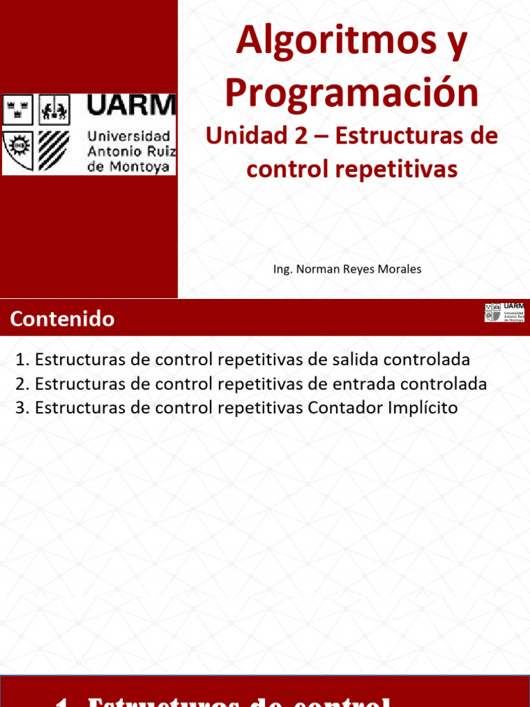 02 - 01 AlgProg - Estructuras de Control Repetitivas | Descargar gratis PDF | Algoritmos | C ...